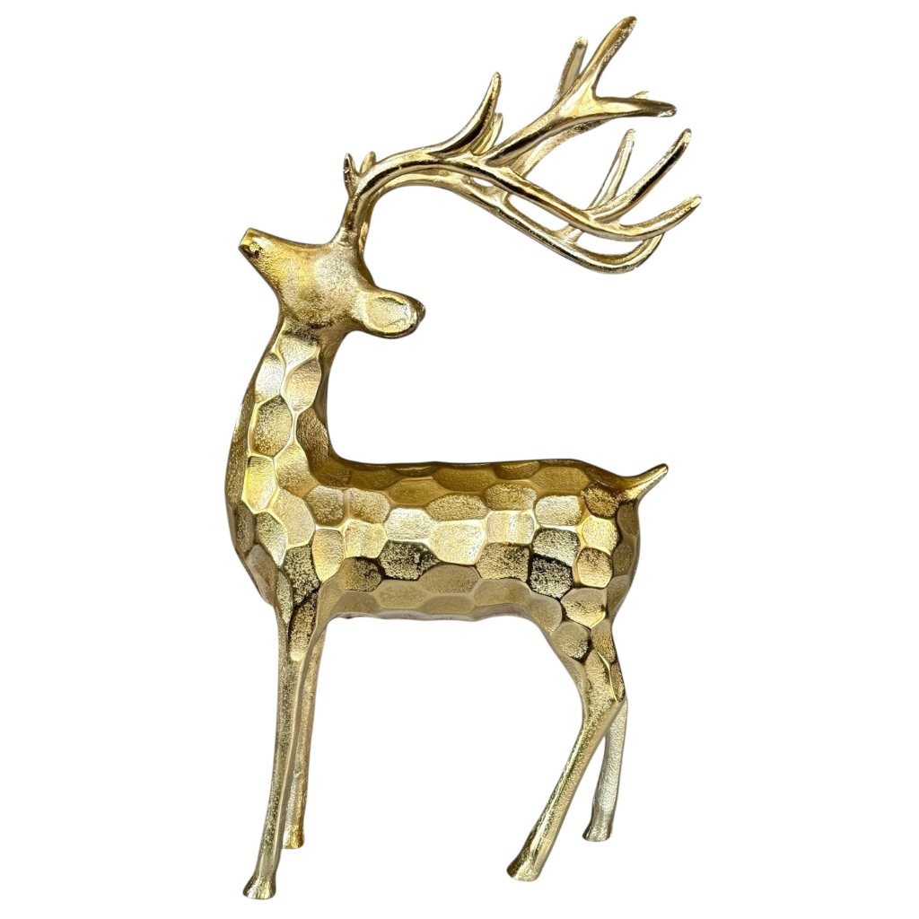 Elegant Gold Deer Statue with Royal Charm – Pradafi